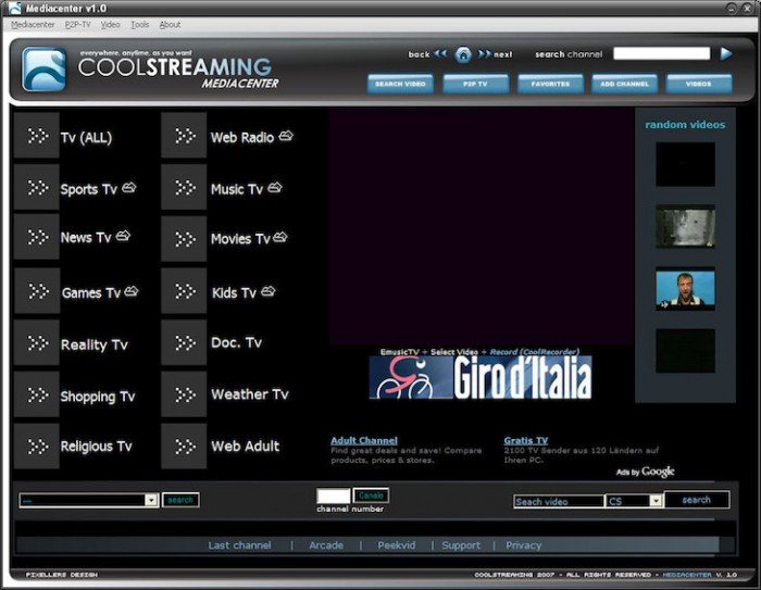 Coolstreaming media center: guardare la Tv su Pc - TechPost.it